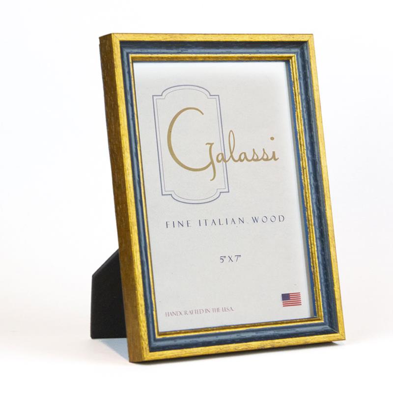 F.G. Galassi 8x10 blue & gold ready made picture frame - style 16480 ...