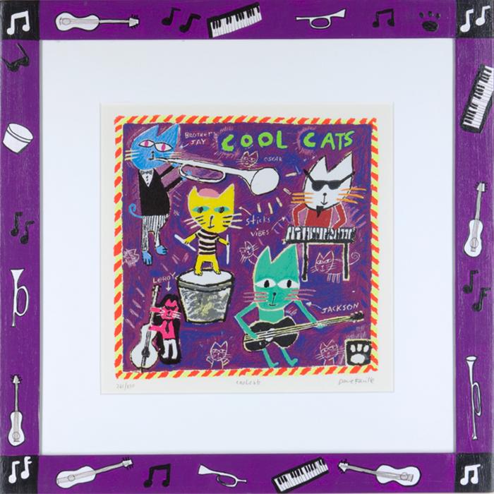 "Cool Cats" by Dave Faville – Frame It Waban Gallery
