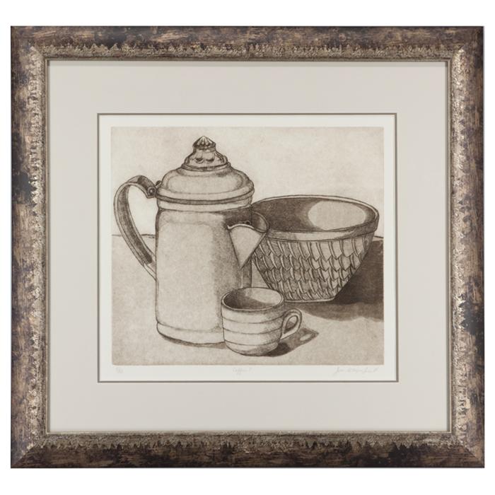 "Still Life with Coffee Pot" by Joan Levitt – Frame It Waban Gallery