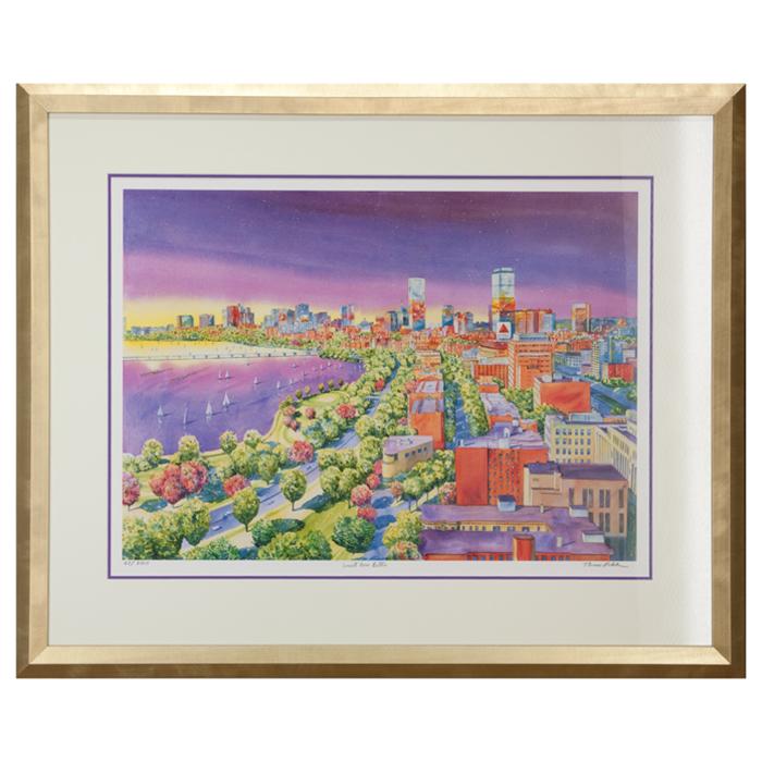 "Sunset Over Boston" by Thomas Rebek – Frame It Waban Gallery